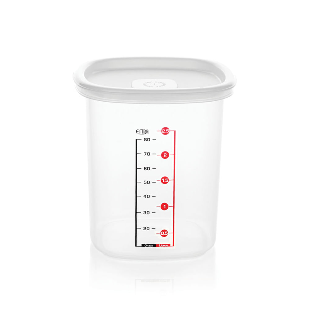 Recipiente Alto 3L con marcacion de capacidad - Tienda online Estra