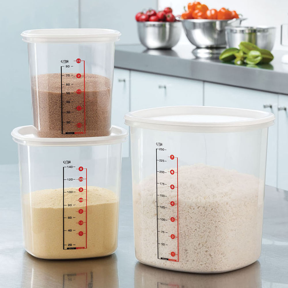 Recipiente Alto 3L con marcacion de capacidad - Tienda online Estra