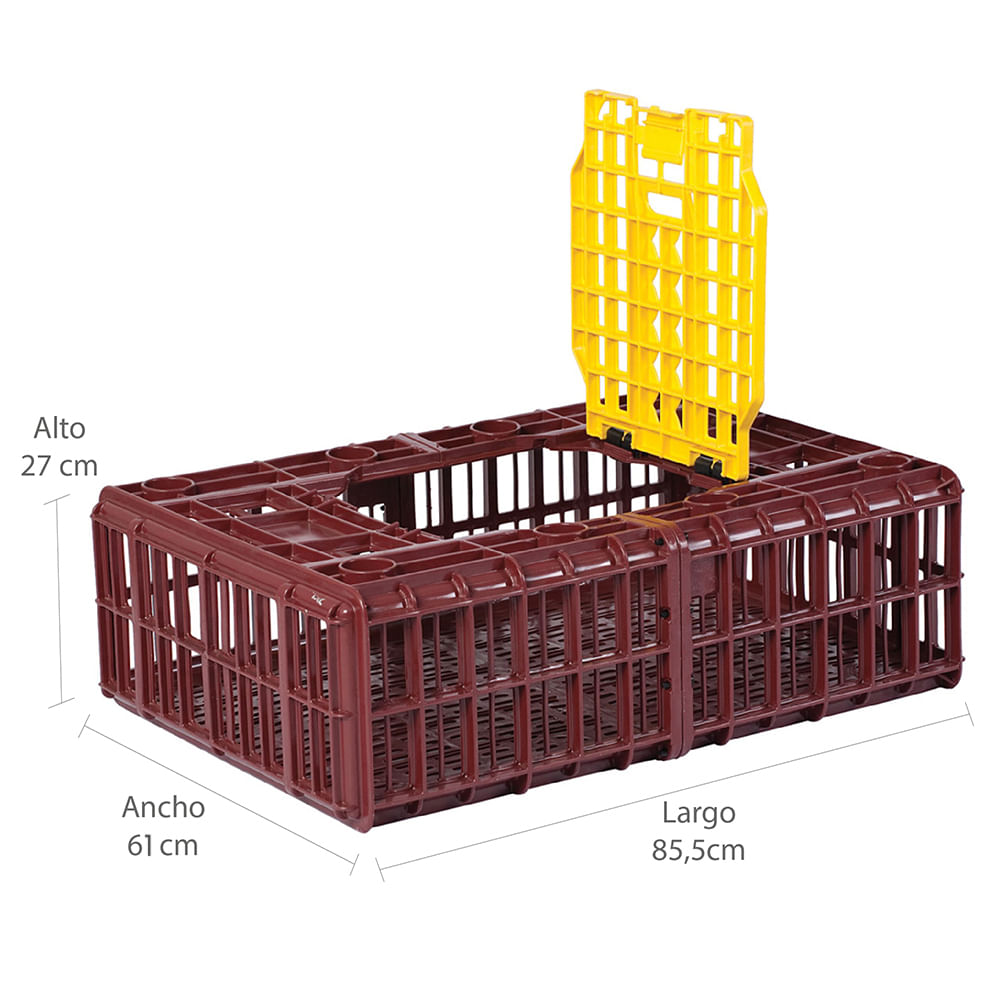 Huacal plástico para transporte de pollos 85 cm x 65 cm x 27cm - Tienda ...